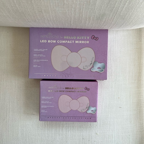 Hello Kitty | Makeup | Hello Kitty Led Bow Compact Mirror Set | Poshmark